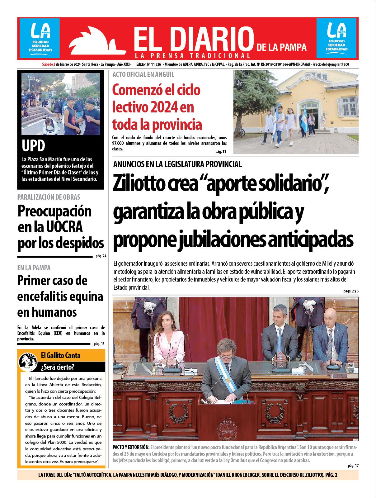 Tapa de El Diario en papel martes 16 de enero de 2024 :: El Diario de ... Tapa de El Diario en papel martes 16 de enero de 2024 :: El Diario de ...