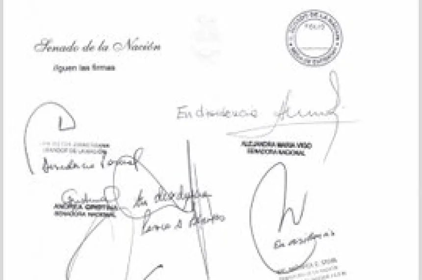 El Gobierno Mostró Las Firmas Del Dictamen De La Ley Bases Y El Paquete